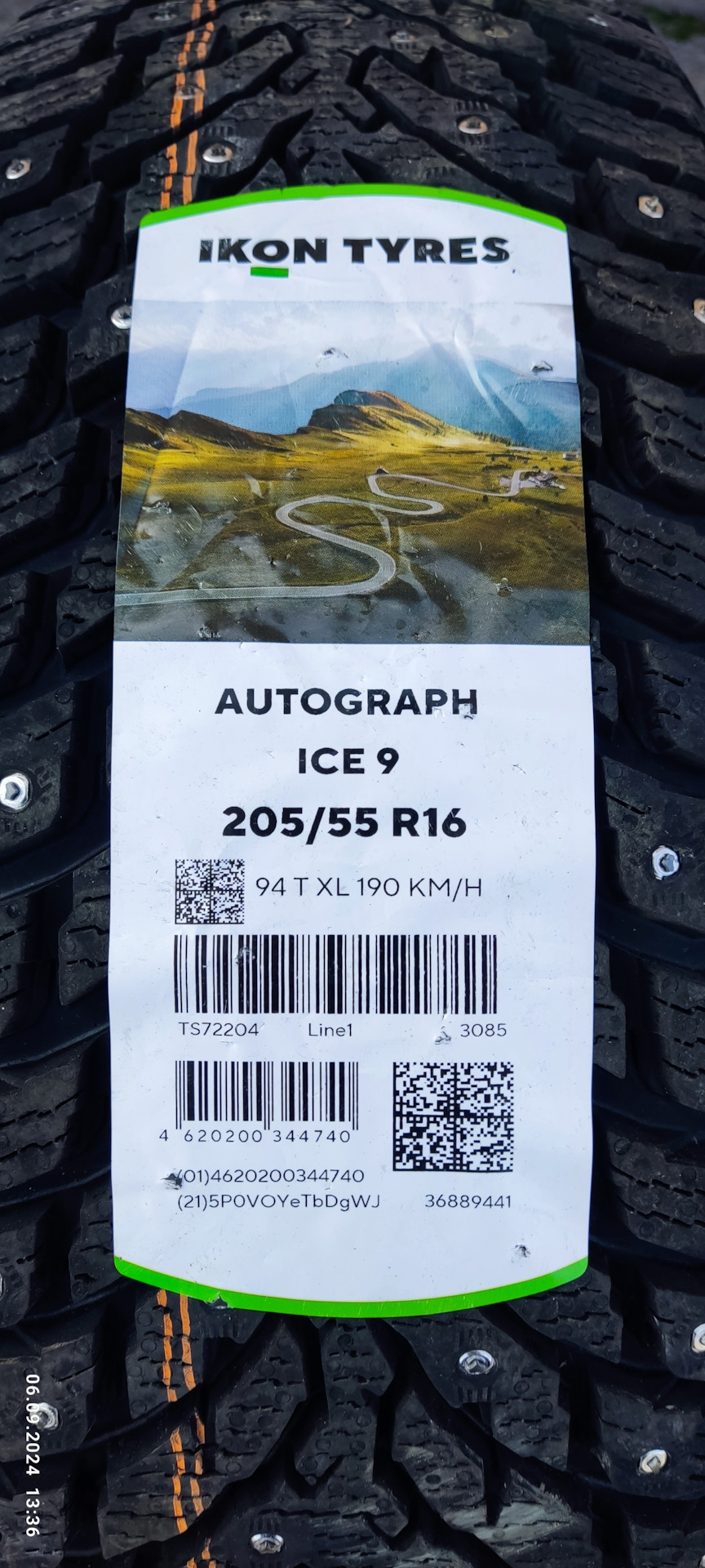 Новая зимняя резина IKON AUTOGRAPH ICE 9 — Volvo V50, 2,4 л, 2008 года ...