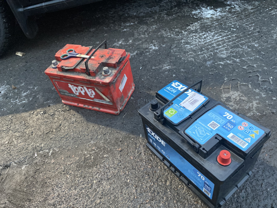 Покупка нового аккумулятора EXIDE EK700 AGM — Peugeot Partner Tepee, 1 ...