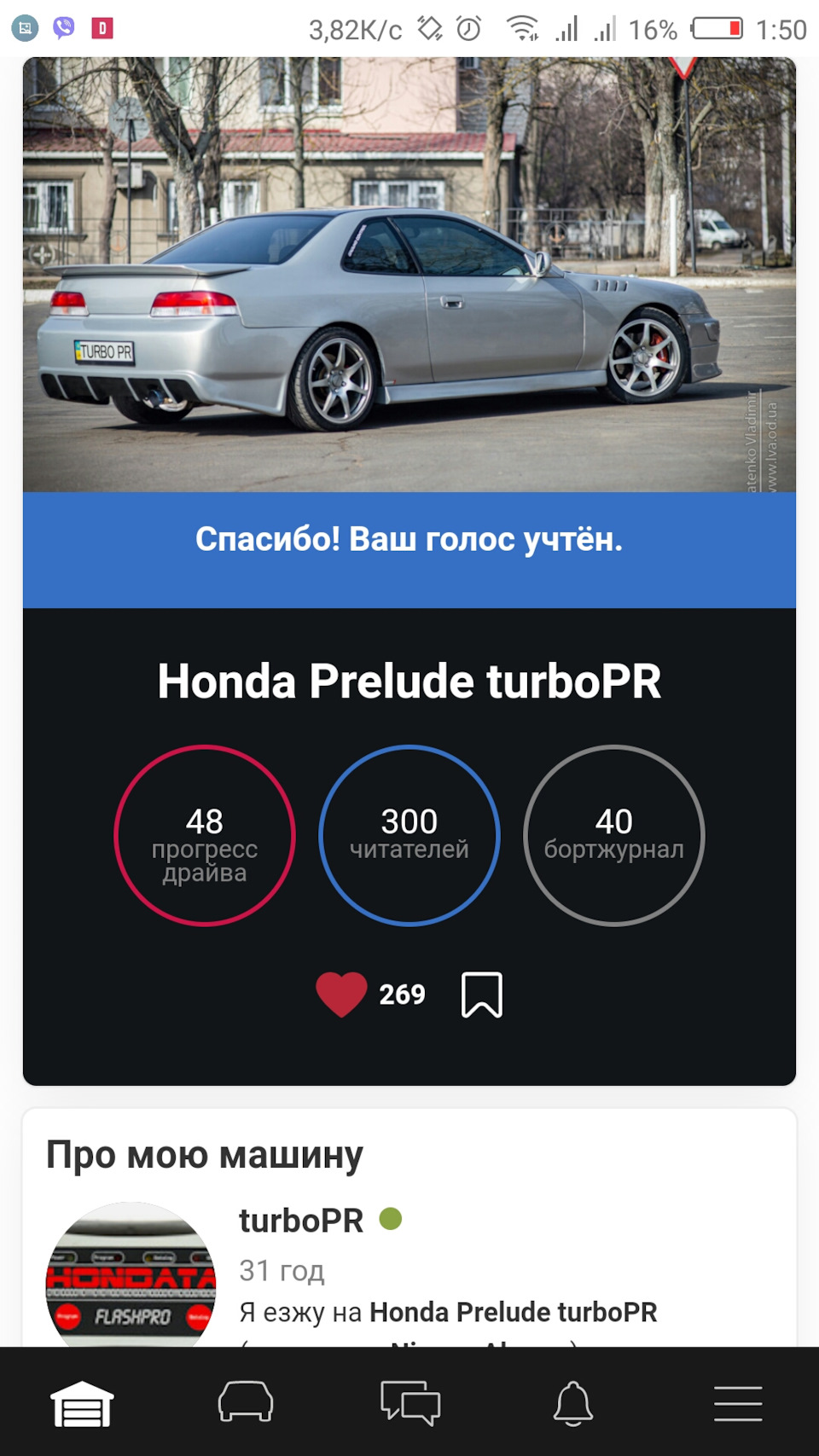 Голосуем! — Honda Prelude (BB5/BB6/BB7/BB8/BB9), 2,2 л, 1998 года | рейтинг и продвижение | DRIVE2