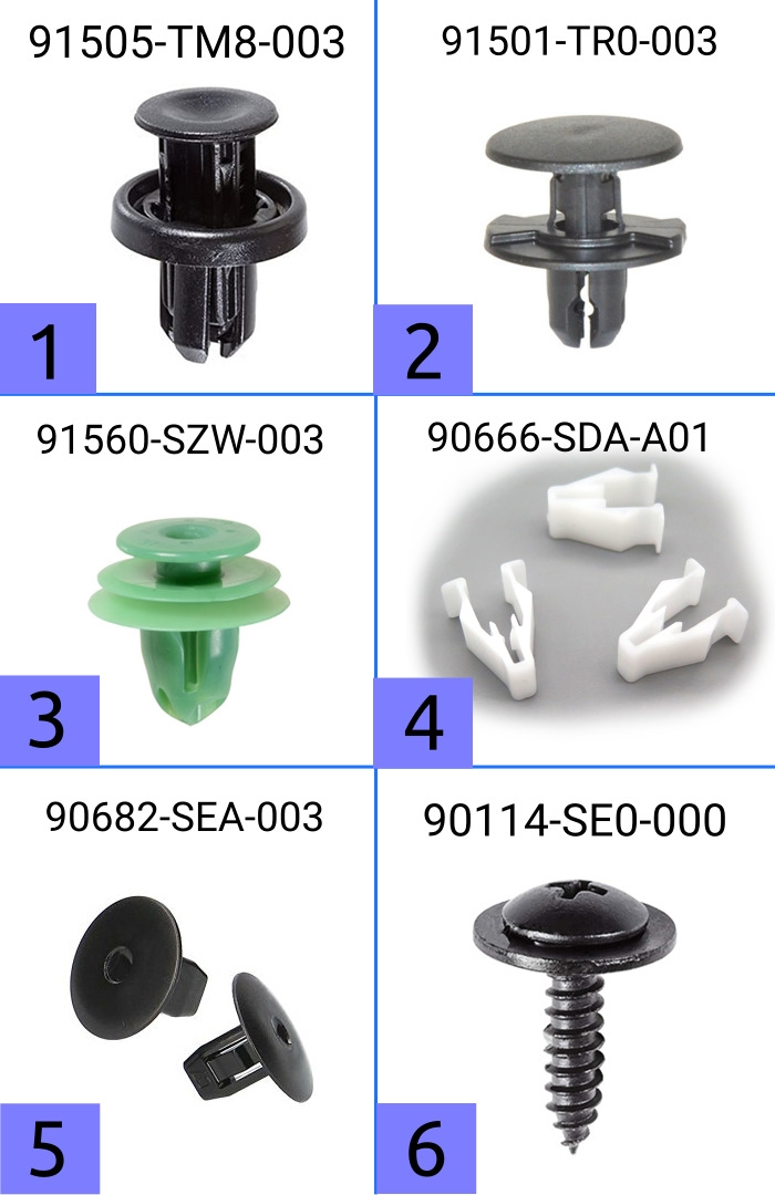 91501TR0003 КЛИПСА КРЕПЕЖНАЯ 323 Honda | Запчасти на DRIVE2