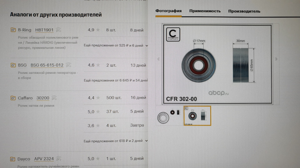 APV2324 Ролик натяжной/обводной DAYCO | Запчасти на DRIVE2