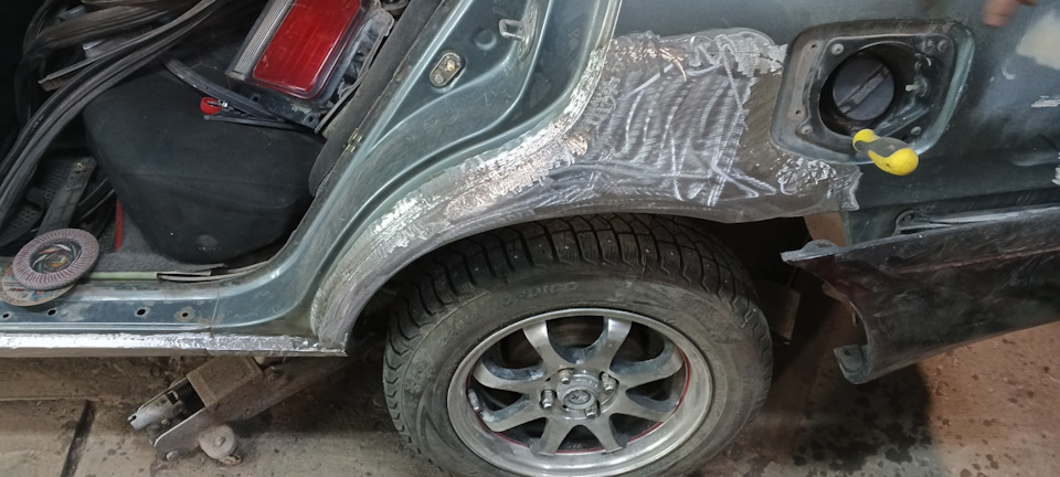 Порог+Арка "левая сторона" — Toyota Sprinter (100), 1,5 л, 1993 года ...