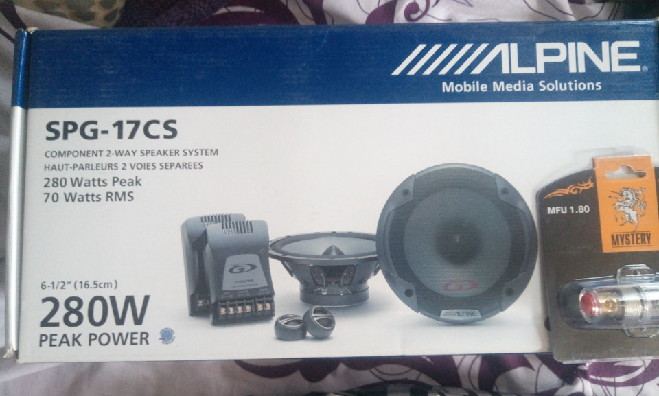 27. ALPINE SPG 17CS — Mazda 626 IV (GE), 1,8 л, 1994 года | автозвук | DRIVE2