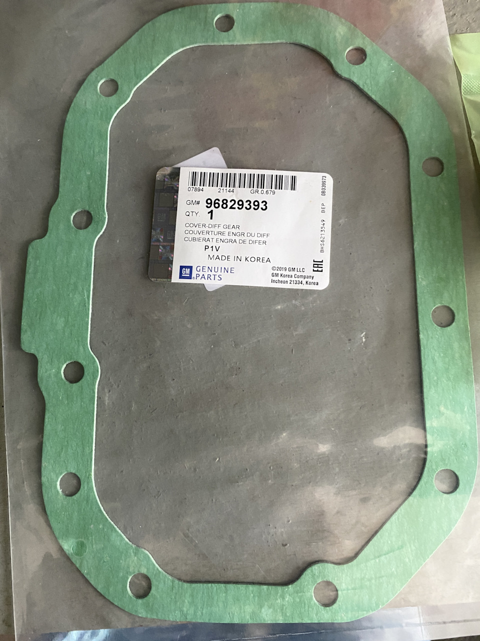 96829393 Прокладка поддона кпп GM | Запчасти на DRIVE2