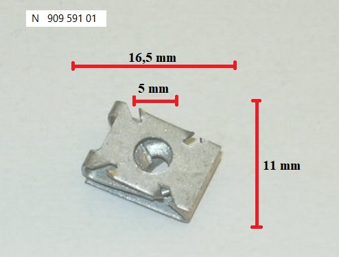 N90959101 Гайка (M5x16,5x11) / VAG | Запчасти на DRIVE2
