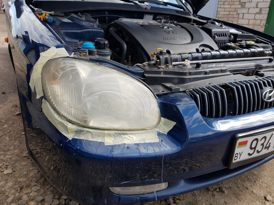 Замена фары — Hyundai Sonata IV (EF), 2,5 л, 1999 года | поломка | DRIVE2