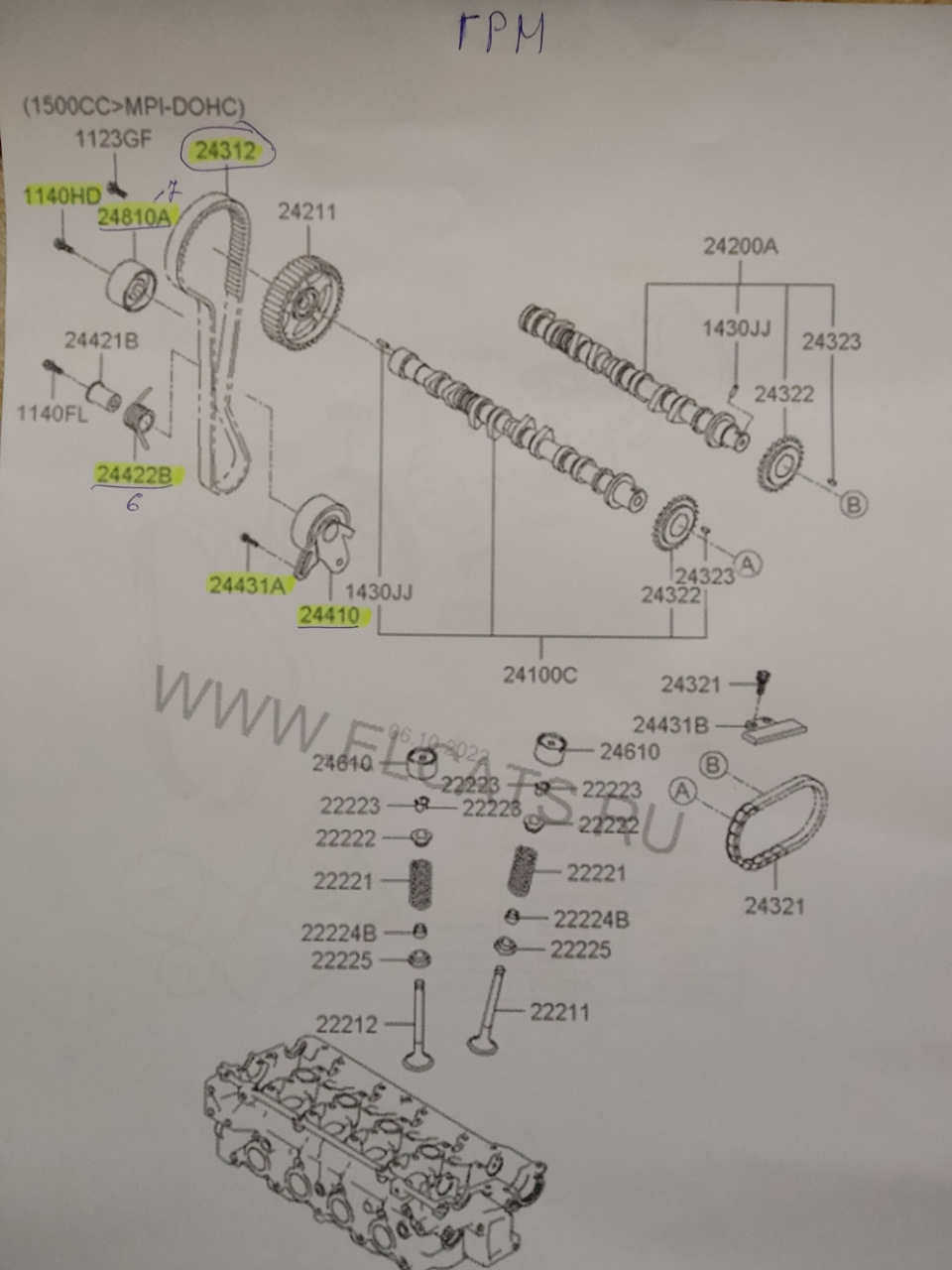 GT10170 РОЛИК РЕМНЯ ГРМ DOHC GMB | Запчасти на DRIVE2