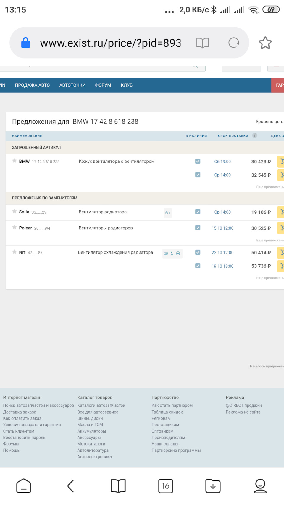 17428618238 Кожух вентилятора с вентилятором BMW | Запчасти на DRIVE2