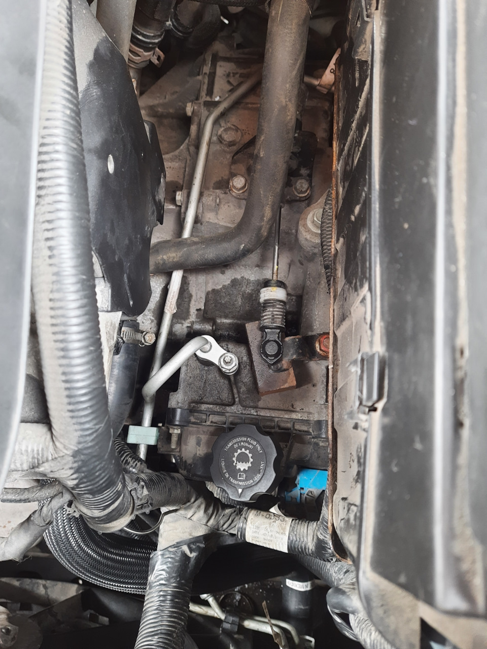 Морозы, трубки АКПП, патрубок. — Cadillac SRX (2G), 3 л., 2013 года ...