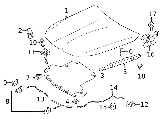 A2139800164 Газовая пружина, капот Mercedes | Запчасти на DRIVE2