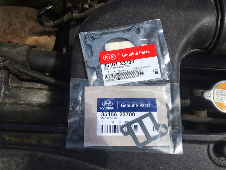 Чистка дроссельной заслонки и РХХ Димексидом — KIA Sportage (2G), 2 л ...