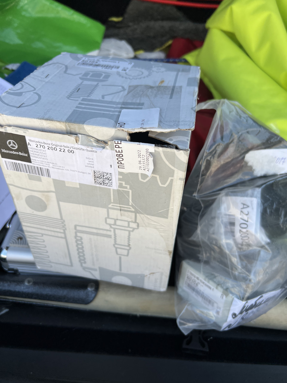 Термостат и ролик с ремнём — Mercedes-Benz GLA-Class (X156), 1,6 л ...