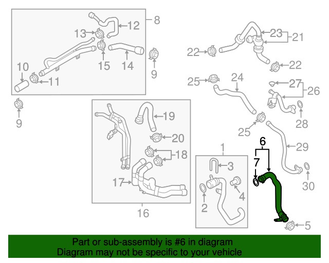 059121065CP Шланг системы охлажд VAG | Запчасти на DRIVE2