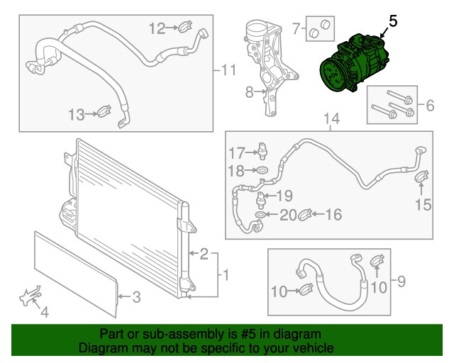 5K0820803C КОМПРЕССОР КОНДИЦИОНЕРА VAG | Запчасти на DRIVE2