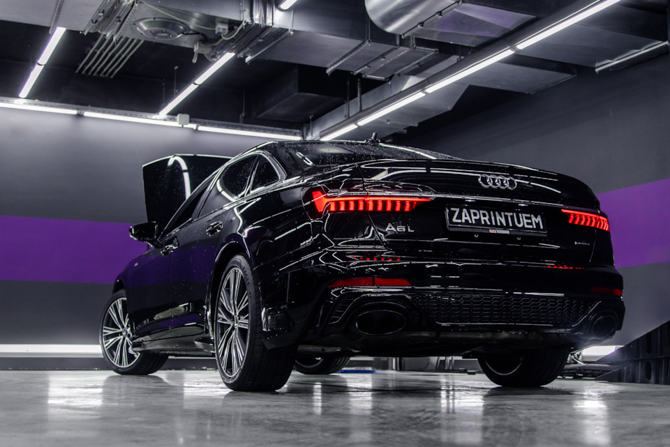 Audi A6. Полная оклейка кузова в матовую полиуретановую пленку Monoppf ...