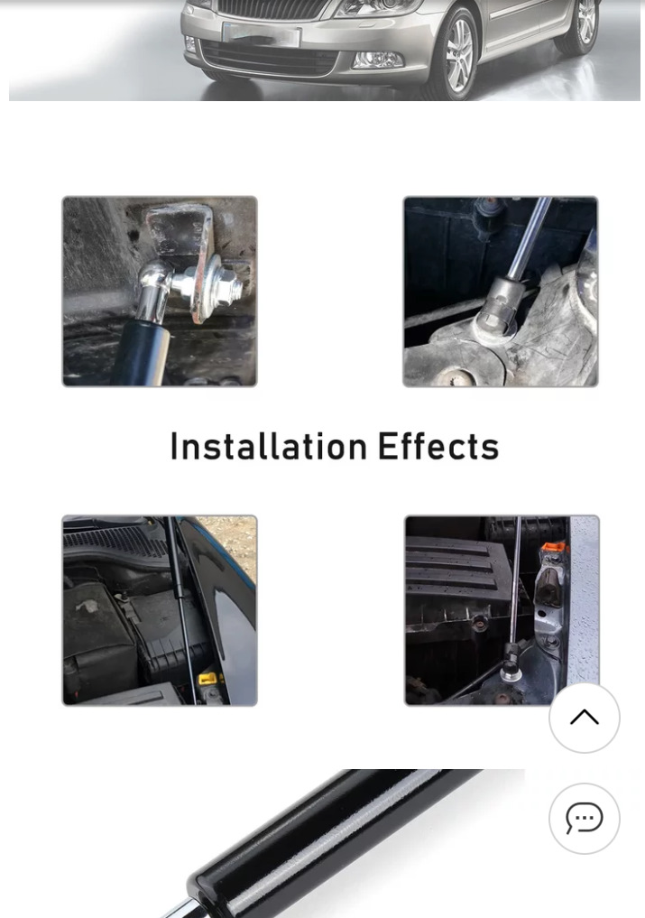 Газовый упор для крышки капота — Skoda Octavia A5 Mk2, 1,6 л, 2011 года ...