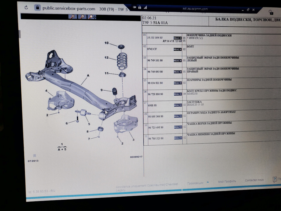 Коды запчастей для 2.0 hdi — Peugeot 308 SW (2G), 1,6 л, 2016 года ...