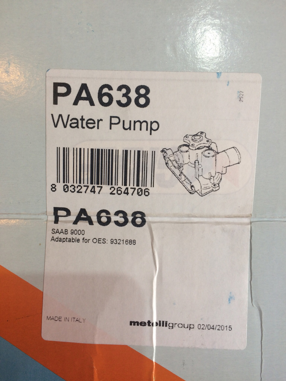 PA638 Водяной насос для Saab 900, 9000 GRAF | Запчасти на DRIVE2