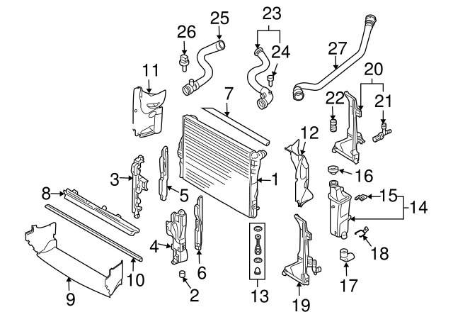 17113415693 радиатор водяного охлаждения BMW | Запчасти на DRIVE2