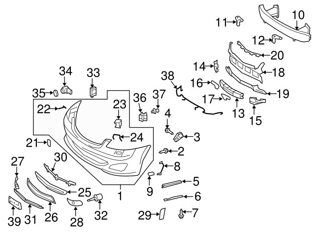 A2208850059 Крепление заглушка бампера Mercedes | Запчасти на DRIVE2