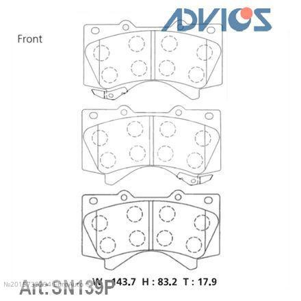 SN139P Передние дисковые колодки ADVICS | Запчасти на DRIVE2