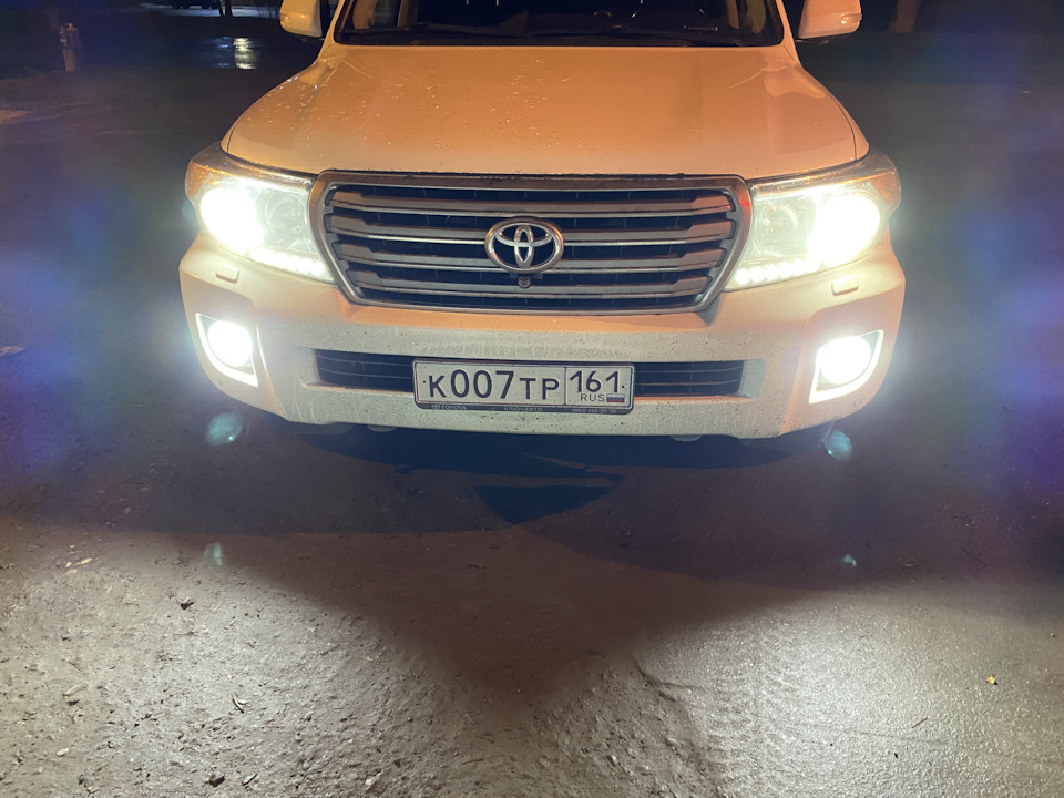 Светодиодные лампы H16 в ПТФ — Toyota Land Cruiser 200, 4,5 л, 2012 ...
