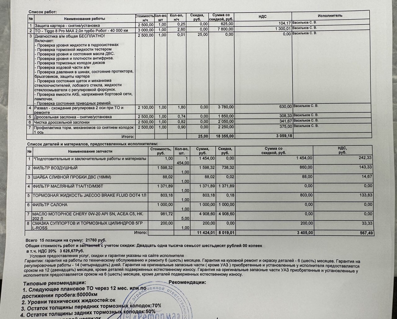 #25 ТО-4 — Chery Tiggo 8 Pro Max, 2 л, 2022 года | плановое ТО | DRIVE2
