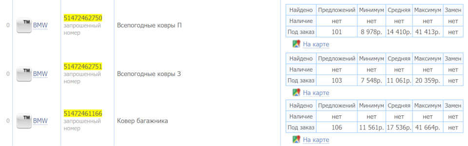 51472461166 Ковер багажника BMW | Запчасти на DRIVE2