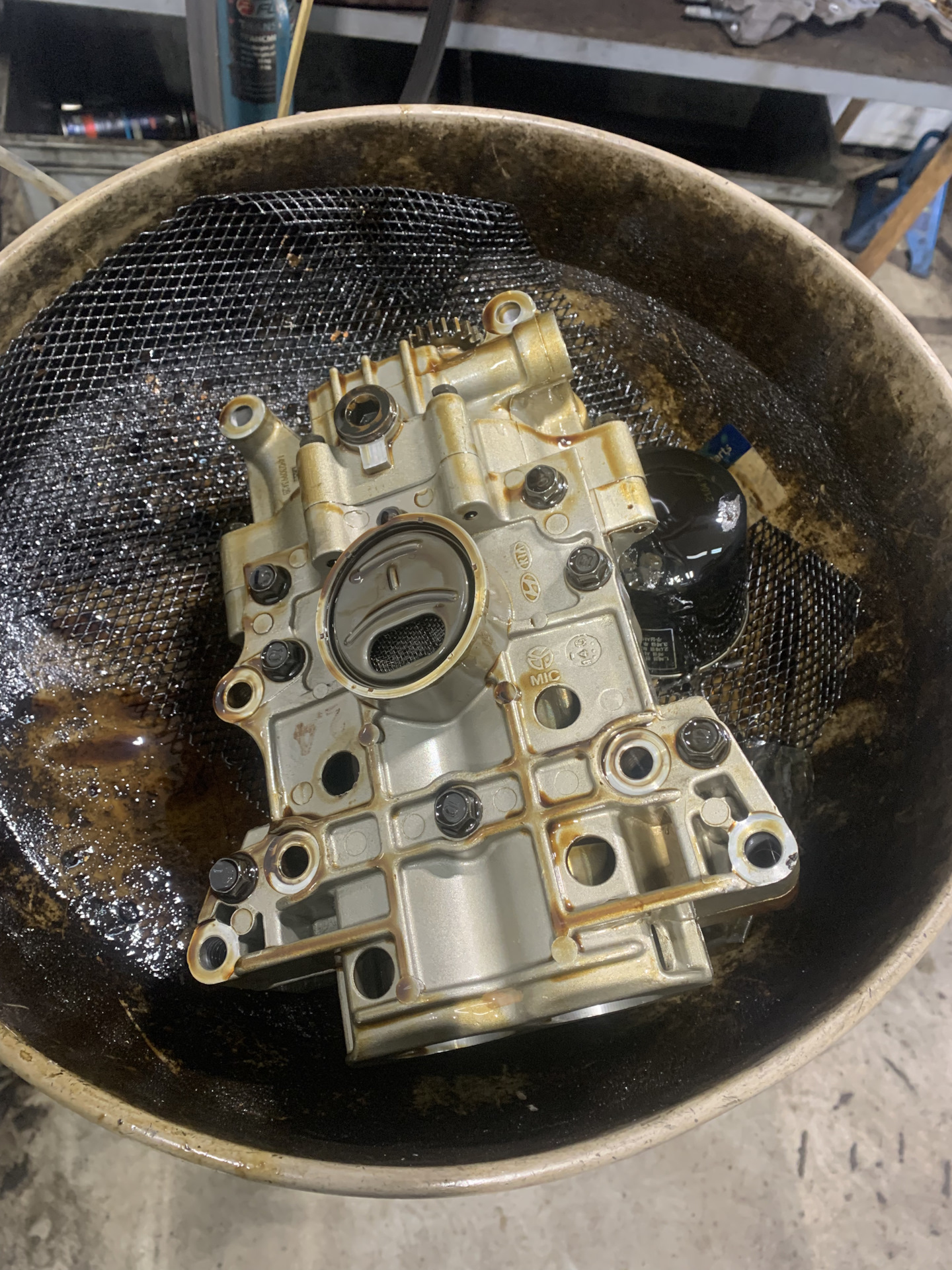 Установка комплекта масляного насоса от G4KD. Замена комплекта цепи ГРМ ...