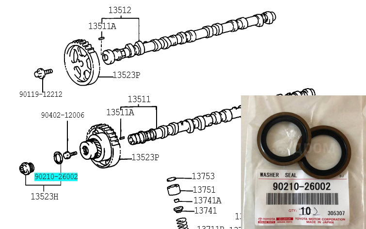"Ремкомплект" муфты VVT-i (3-х месячная диагностика) — Toyota Chaser ...
