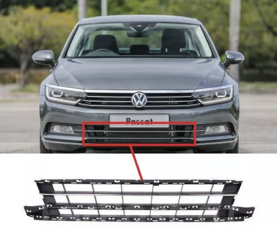 Замена решётки бампера+сетка! — Volkswagen Passat B8, 2 л, 2016 года ...