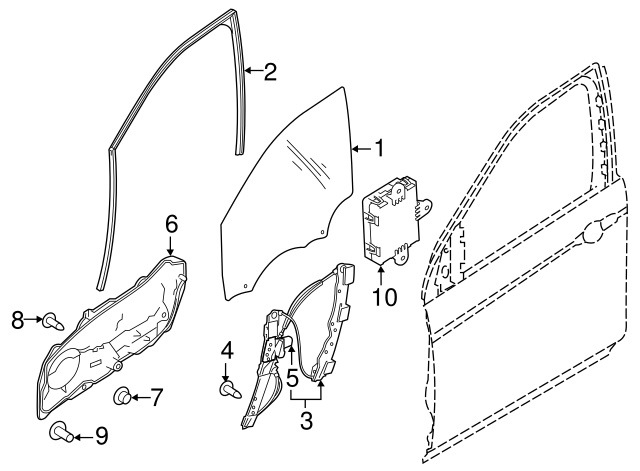 LR165909 Механизм стеклоподъемника Jaguar Land Rover | Запчасти на DRIVE2
