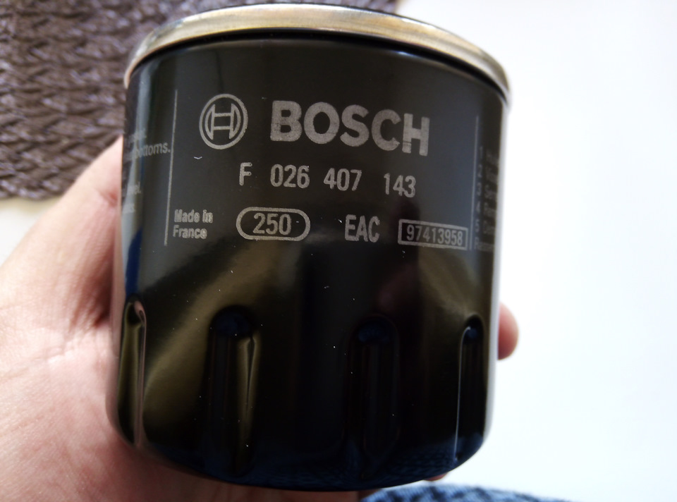 F026407143 Масляный фильтр BOSCH | Запчасти на DRIVE2