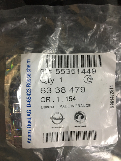 55351449 Кольцо уплотнительное корпуса термостата / Chevrolet, OPEL GM ...