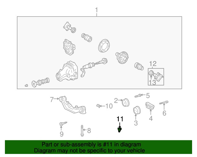 9017912100 Гайка крепления рычага задней подвески TOYOTA LEXUS ...