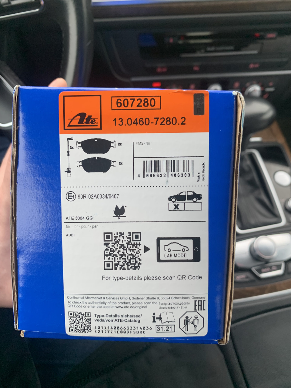 13046072802 Комплект тормозных колодок, дисковый тормоз ATE | Запчасти ...