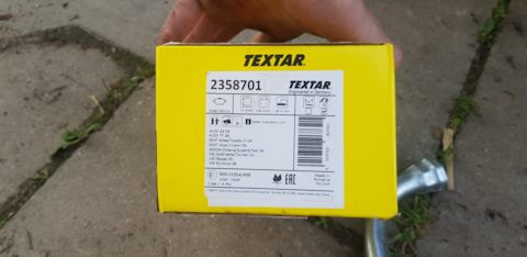 2358701 Комплект тормозных колодок. Передняя ось TEXTAR | Запчасти на ...