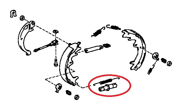 Регулировка стояночного тормоза — Toyota Land Cruiser 100, 4,2 л, 2006 ...