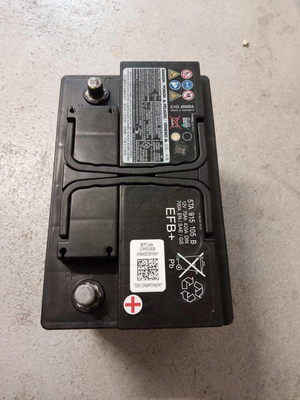 Replacement of EFB+ battery for AGM — Cupra Ateca, 2 л, 2022 года ...