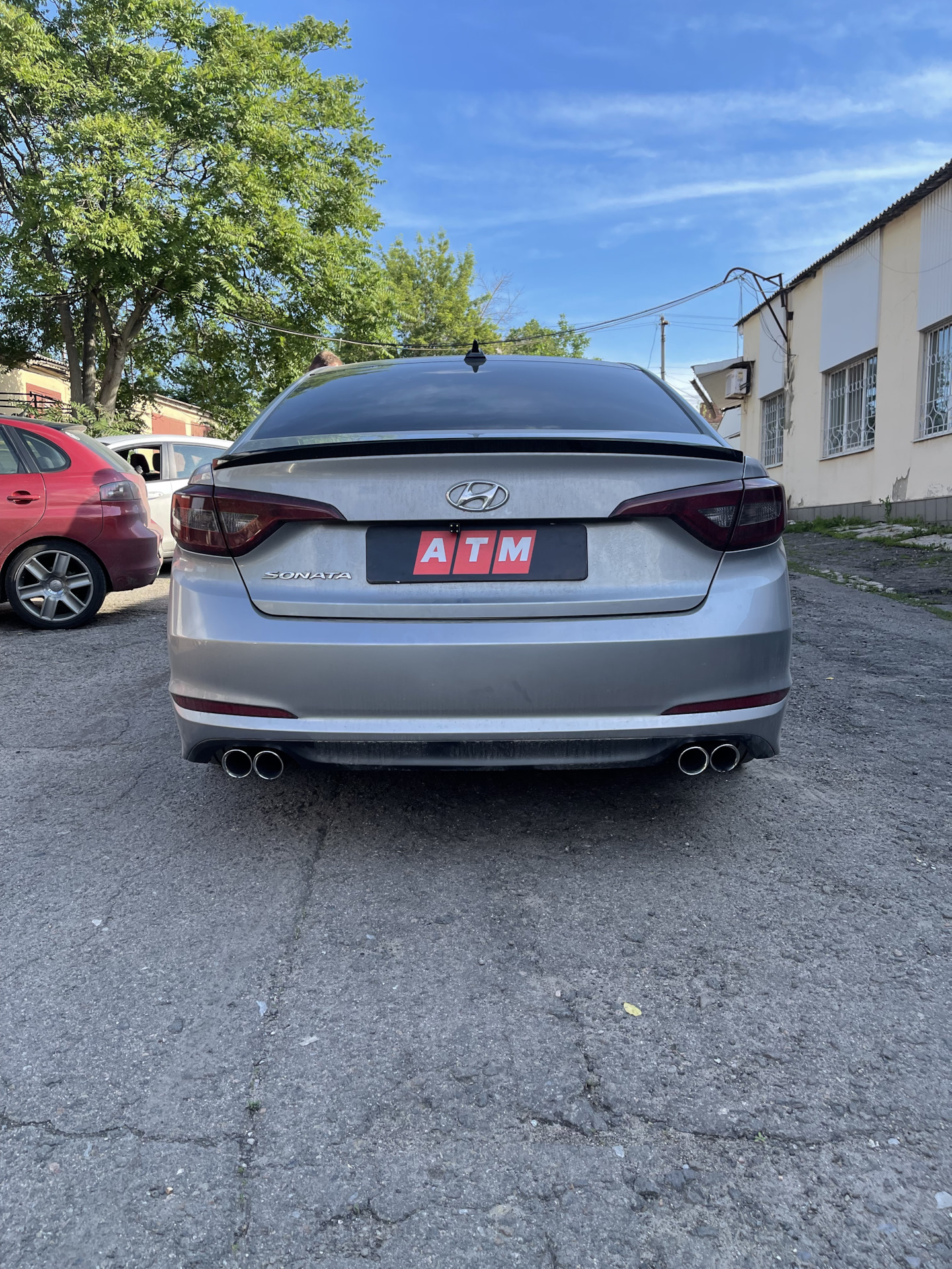 Раздвоение выхлопа + Управляемый прямоток/ Sonata LF — Hyundai Sonata ...