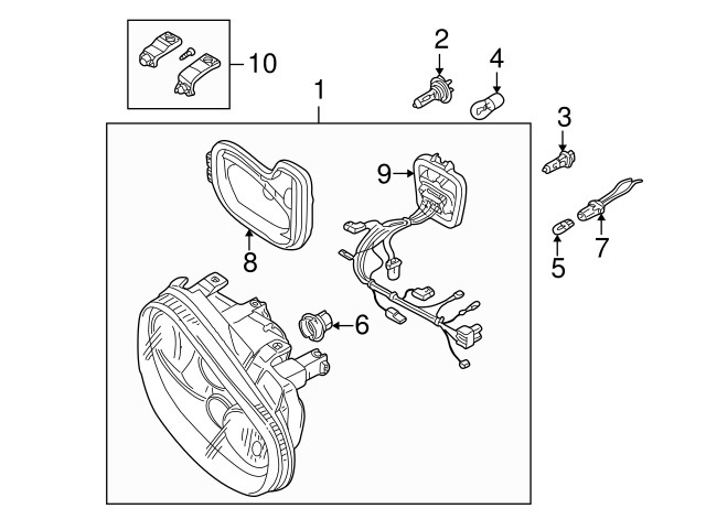 N10320102 Лампа накаливания галогенная (H7 12V 55W PX26d) VAG ...