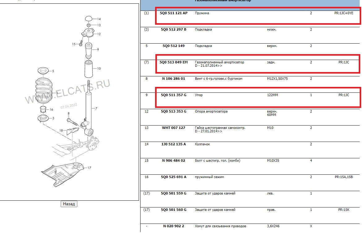 2UC (спорт) подвеска для 1,4 DSG на OEM компонентах — Skoda Octavia A7 ...