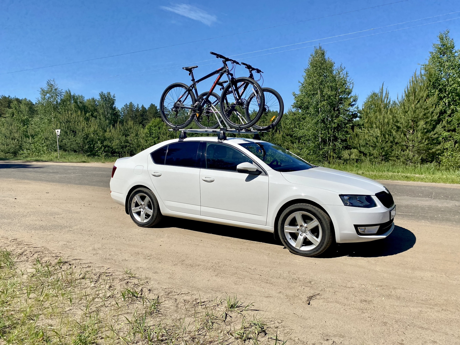 + 1 велосипед на крышу 🔝💪 — Skoda Octavia A7 Mk3, 1,4 л, 2014 года ...