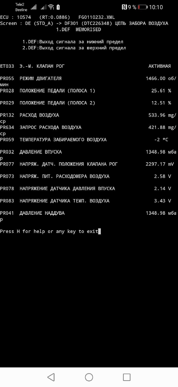 Ошибка df301 1.DEF — Renault Grand Scenic II, 1,5 л, 2008 года ...