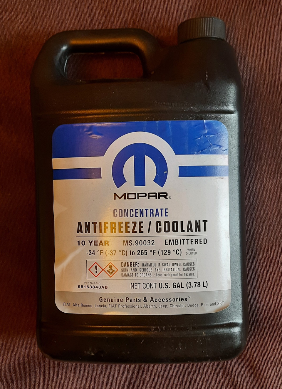 68163848AB Антифриз, 1.5 литра Chrysler | Запчасти на DRIVE2
