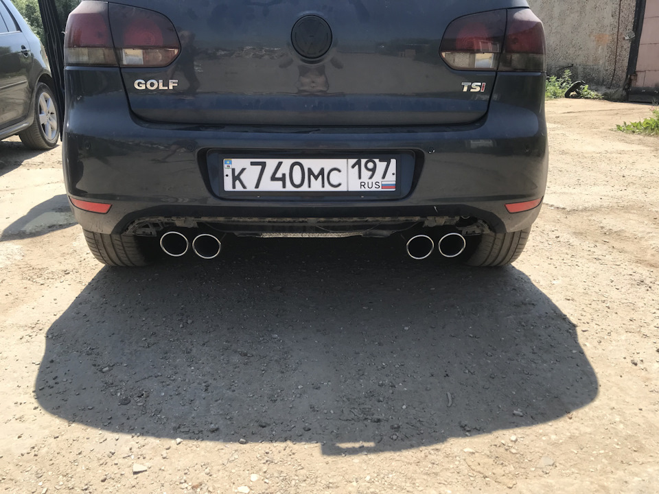 Раздвоенный выхлоп — Volkswagen Golf Mk6, 1,4 л, 2011 года | тюнинг ...