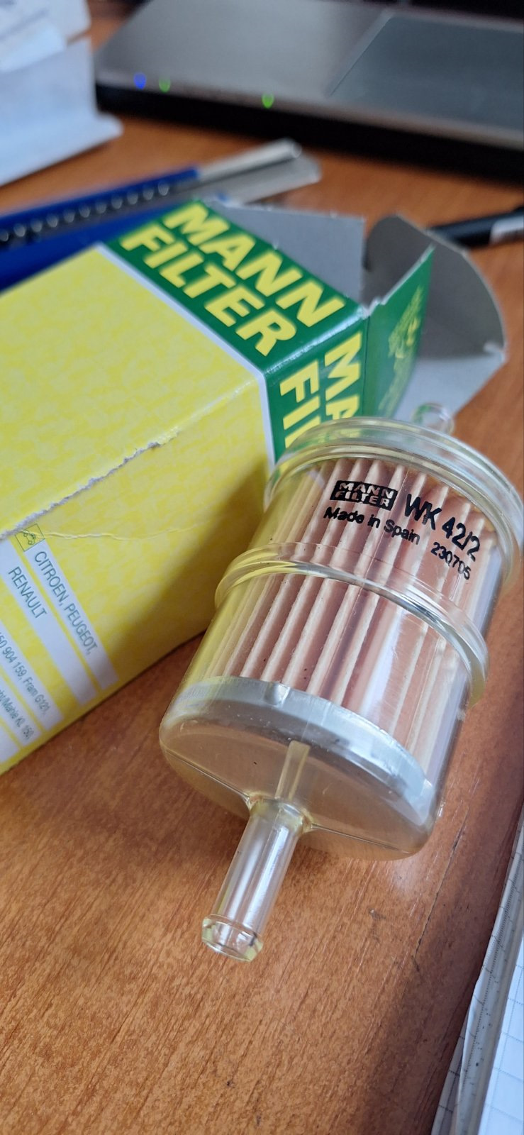 Топливный фильтр МАНН испанский WK42/2 — Lada 2105, 1,3 л, 1981 года ...