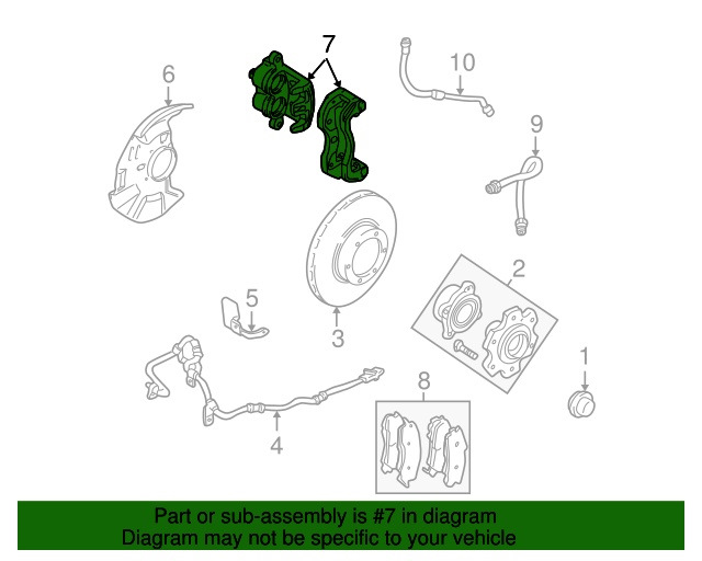 MR407676 СУППОРТ ТОРМОЗНОЙ ПЕРЕДНИЙ ПРАВЫЙ ® GRANDIS (04-10), PAJERO ...