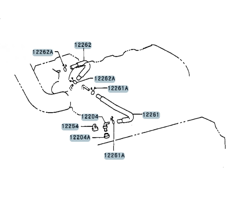 Система вентиляции картерных газов — Toyota Crown Majesta (S150), 4 л ...
