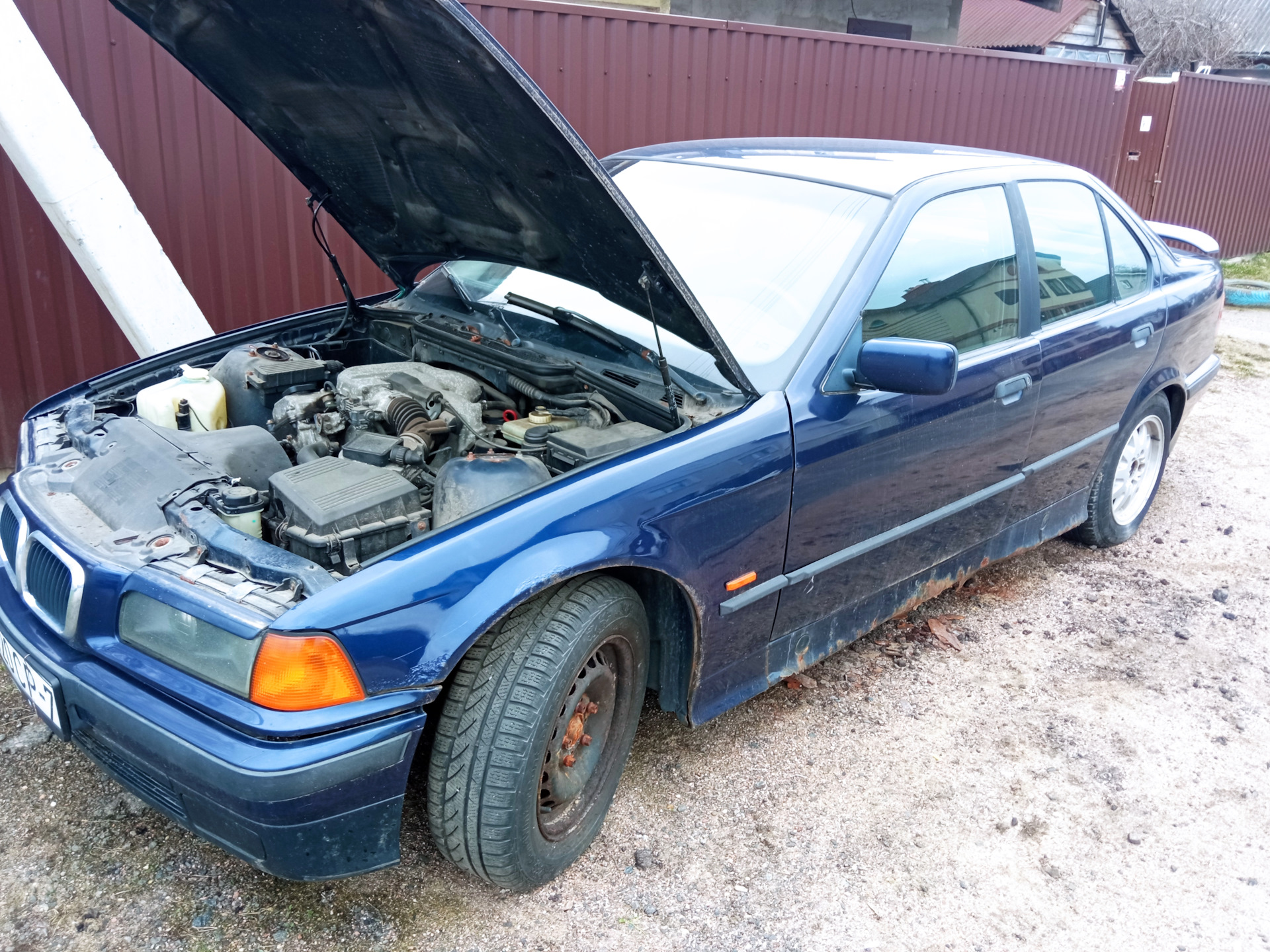 Отсидев 3 года, я вновь увидел свою машину: придется востанавливать — BMW 3 series (E36), 1,8 л ...